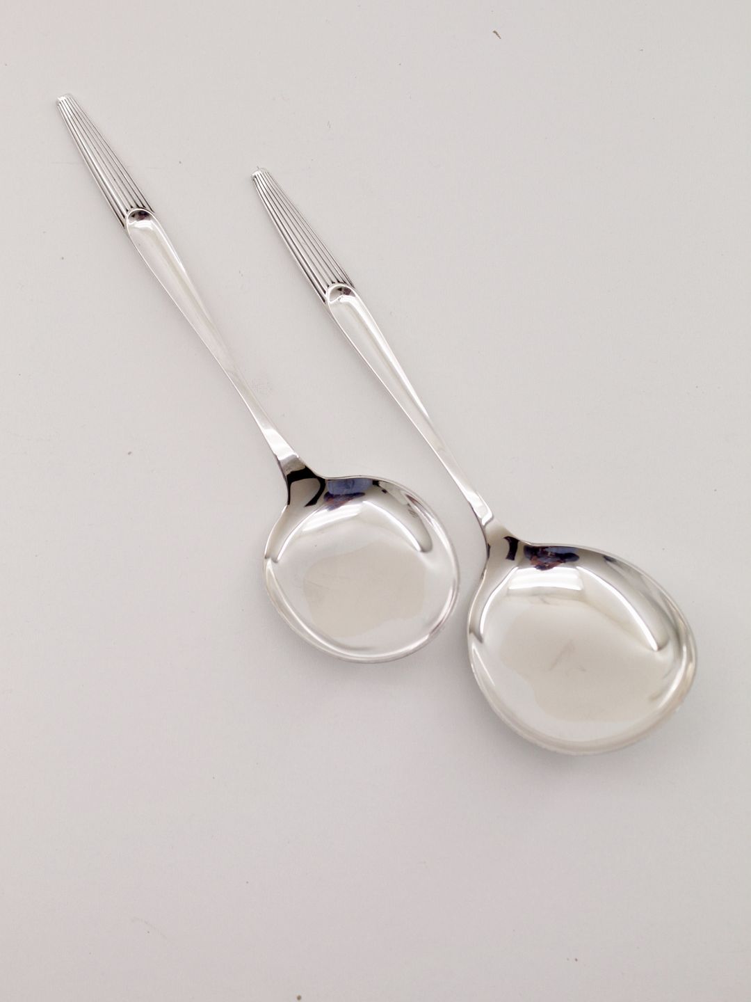 Middelfart-antiques - 830 silver Eva serving spoons